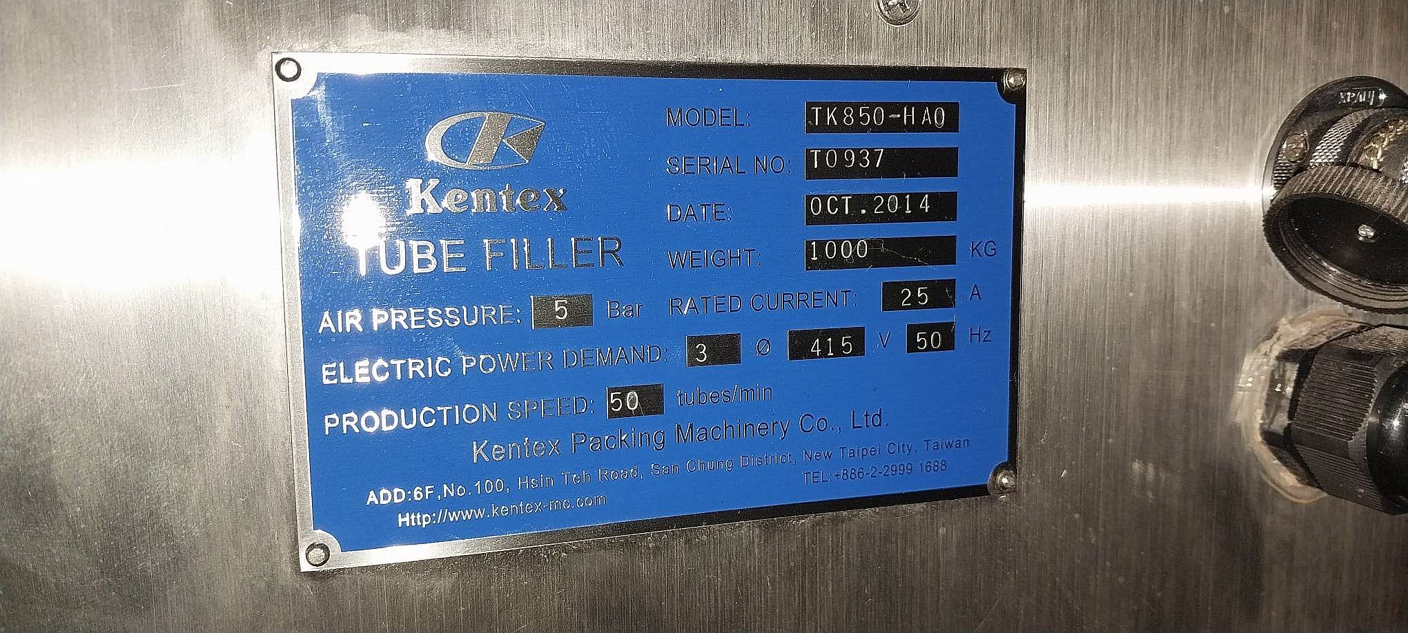 Used Plastic Tube Filler and Sealer For Food Sale NZ Kentex TK850-HAO