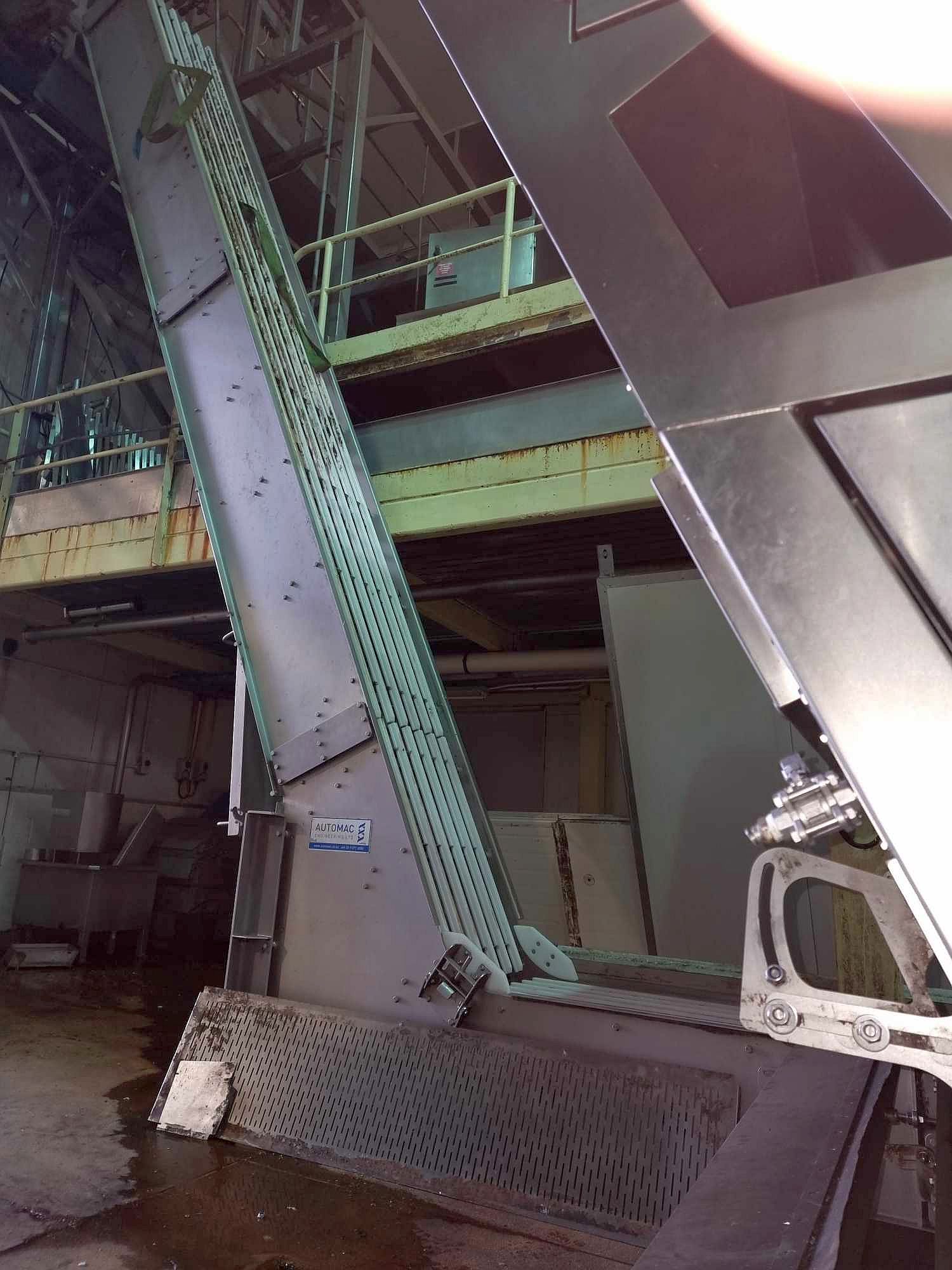 Secondhand Inclined Rising Conveyor With Cleated Belt For Sale NZ